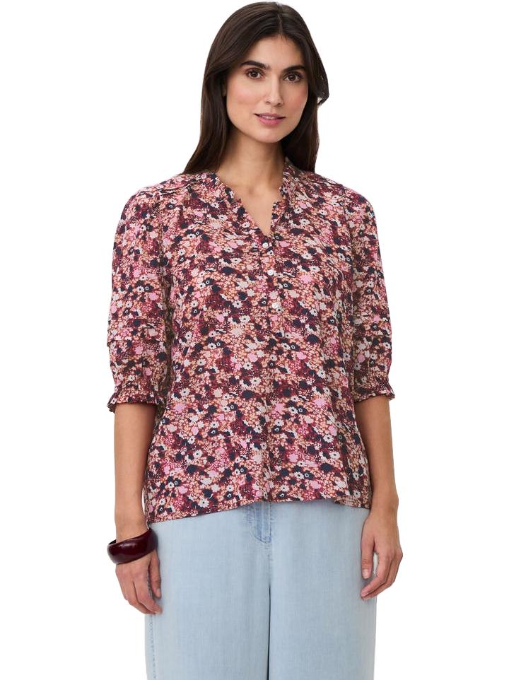 MASAI COPENHAGEN Masai Copenhagen Floral Mandarin Collar Blouse